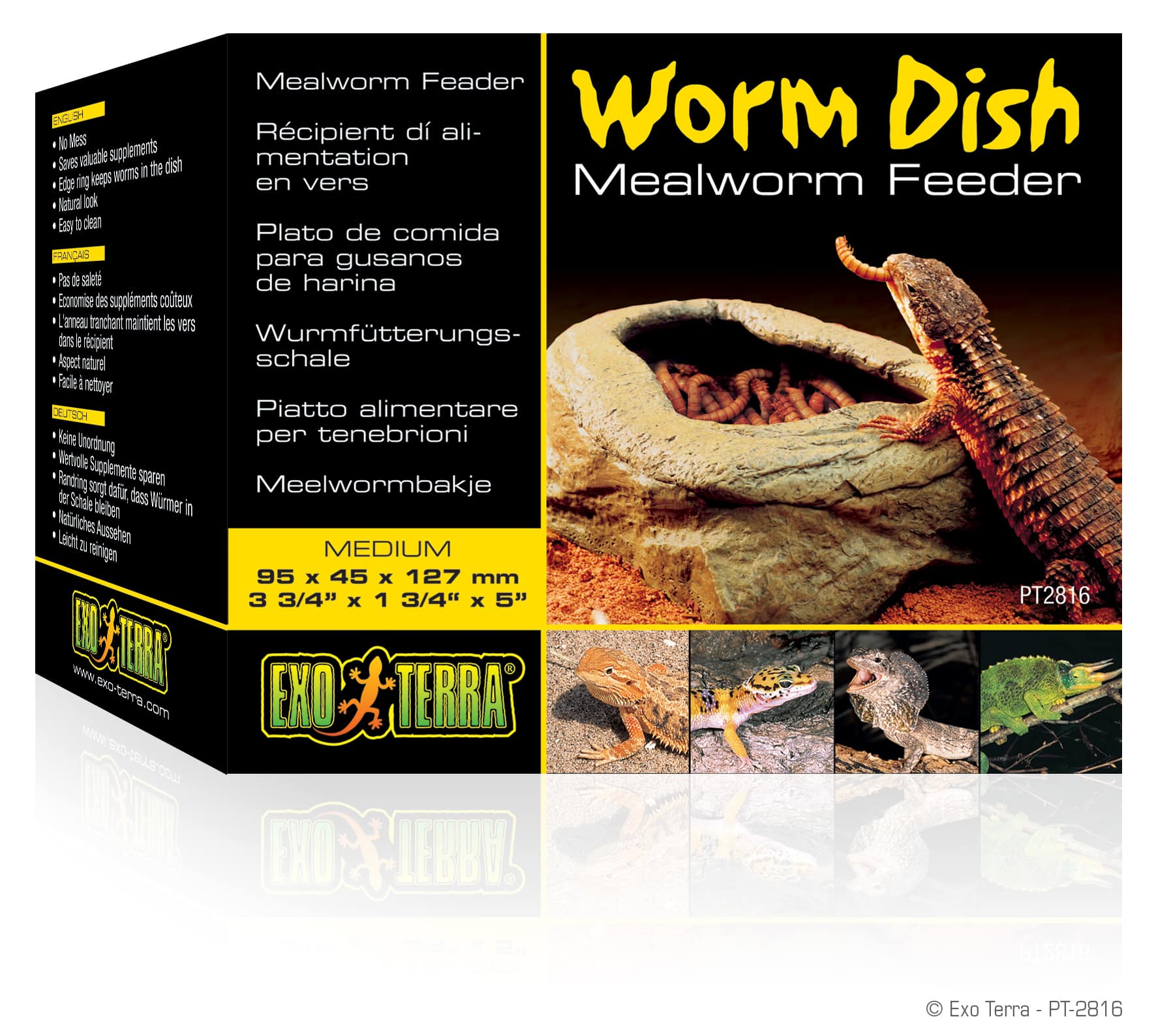 Exo Terra Worm Dish - Mealworm Feeder - Redwood Aquatics